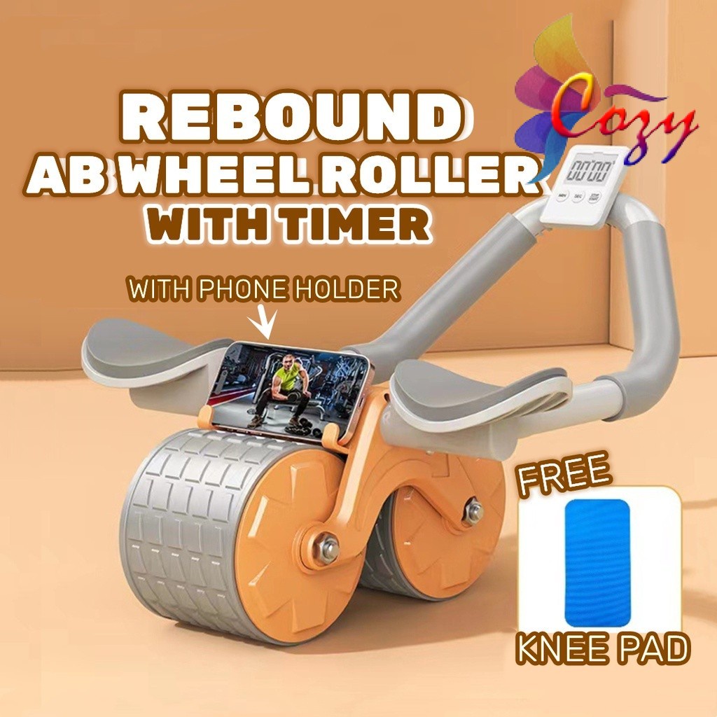 Elbow Support Rebound Roller Wheel Mutes Abdominal Training Exerciser ...