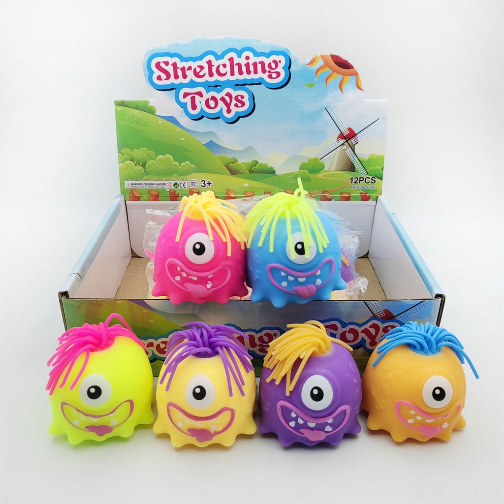 Funny Squishy toys Hair Pulling Monster Decompression Toy Flour Soft ...