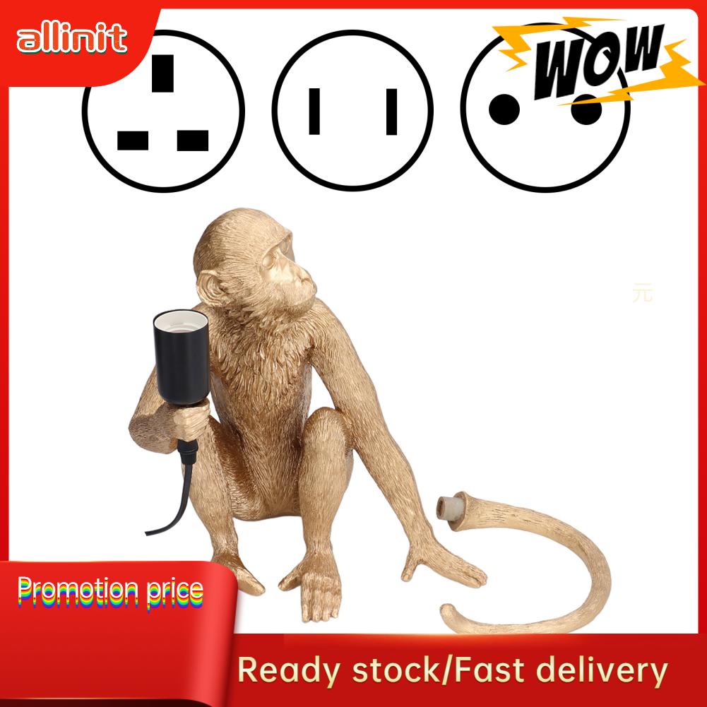 Allinit Modern Monkey Holding Light Bulb Wall Fitting Vintage Filament ...