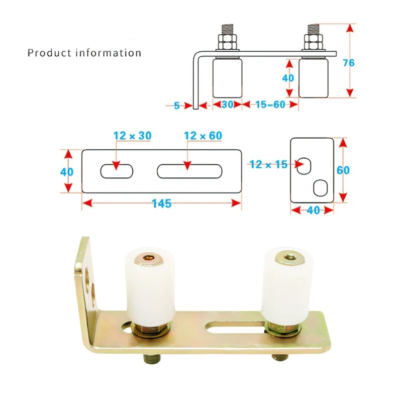 Sliding Gate Roller Wheel Sliding Gate Top Guide Nylon Rollers with L ...
