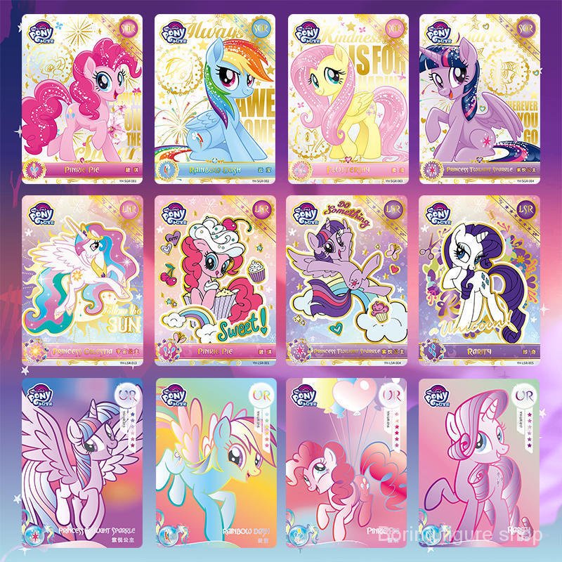 Genuine My Little Pony Cards Full Set Rare Flash Card Huiyue Lsr ...