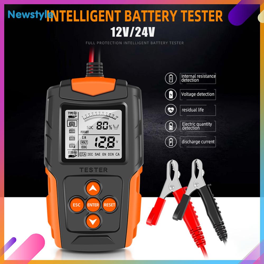 12V/24V Car Battery Load Tester LCD Digital Display Analyzer Car ...