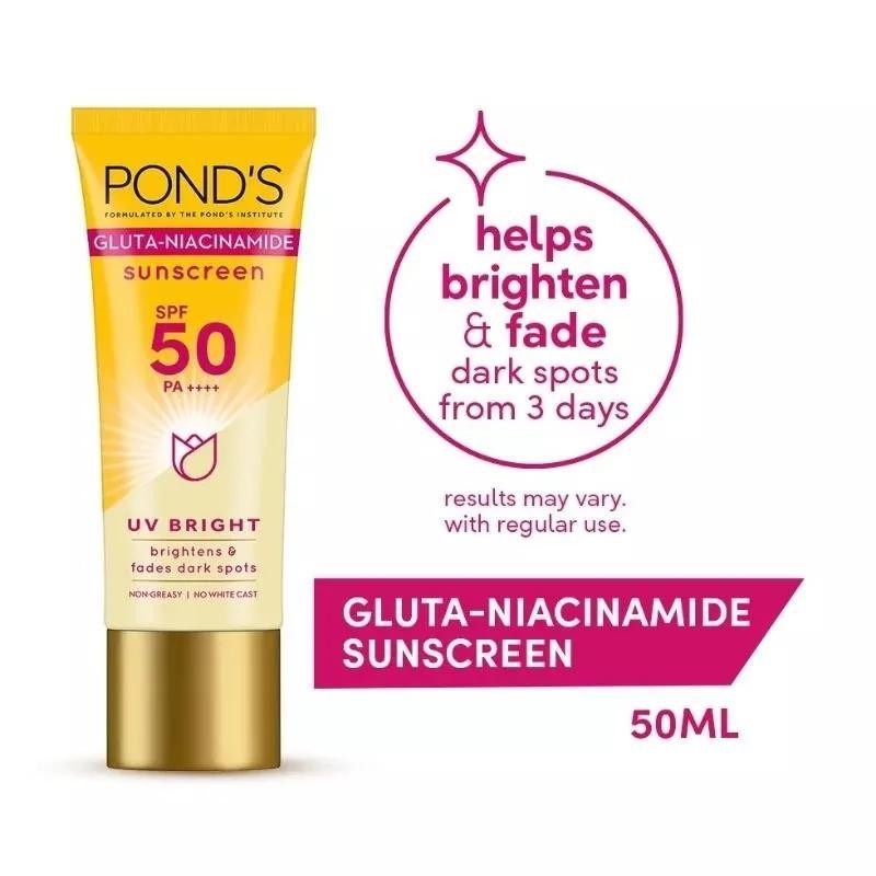 PONDS Gluta-Niacinamide Sunscreen SPF50 PA++++ UV Bright 50ml / PONDS ...