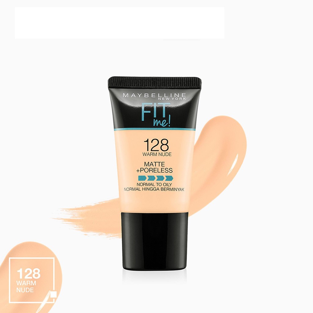 Maybelline New York Fit Me Matte+Poreless Liquid Foundation Tube 128 ...