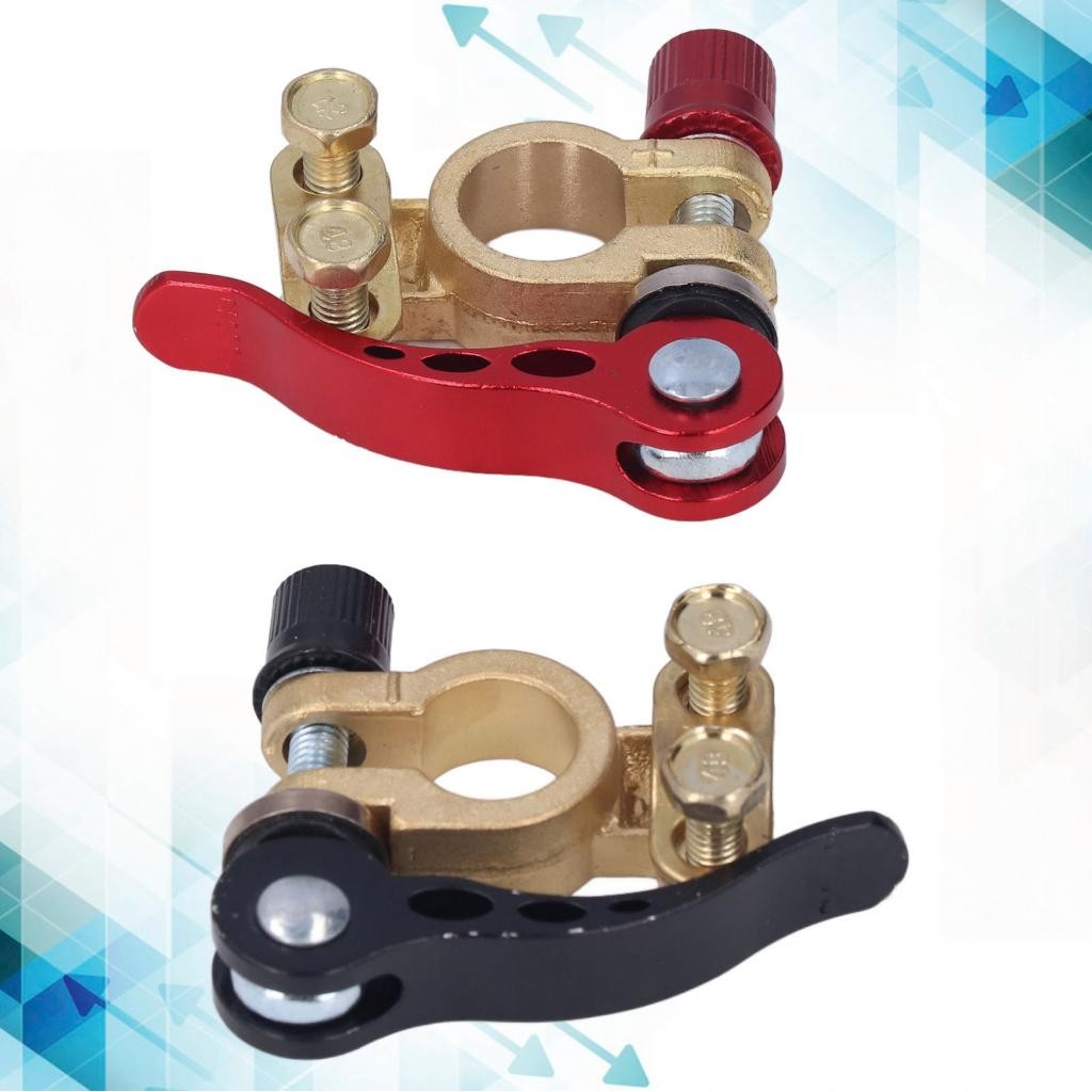 Rriioo Car Battery Terminal Connector 2PCS Batteries Clamps Quick ...