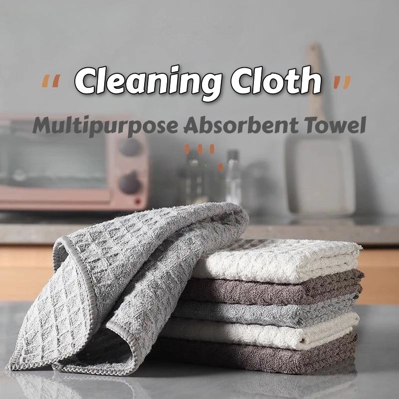 Microfiber Cleaning Cloth Multipurpose Absorbent Towel Quick Drying ...