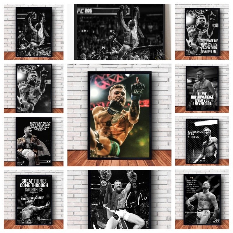 Boxing Star Poster Conor Mcgregor Boxing Poster Canvas Wall Art Family ...