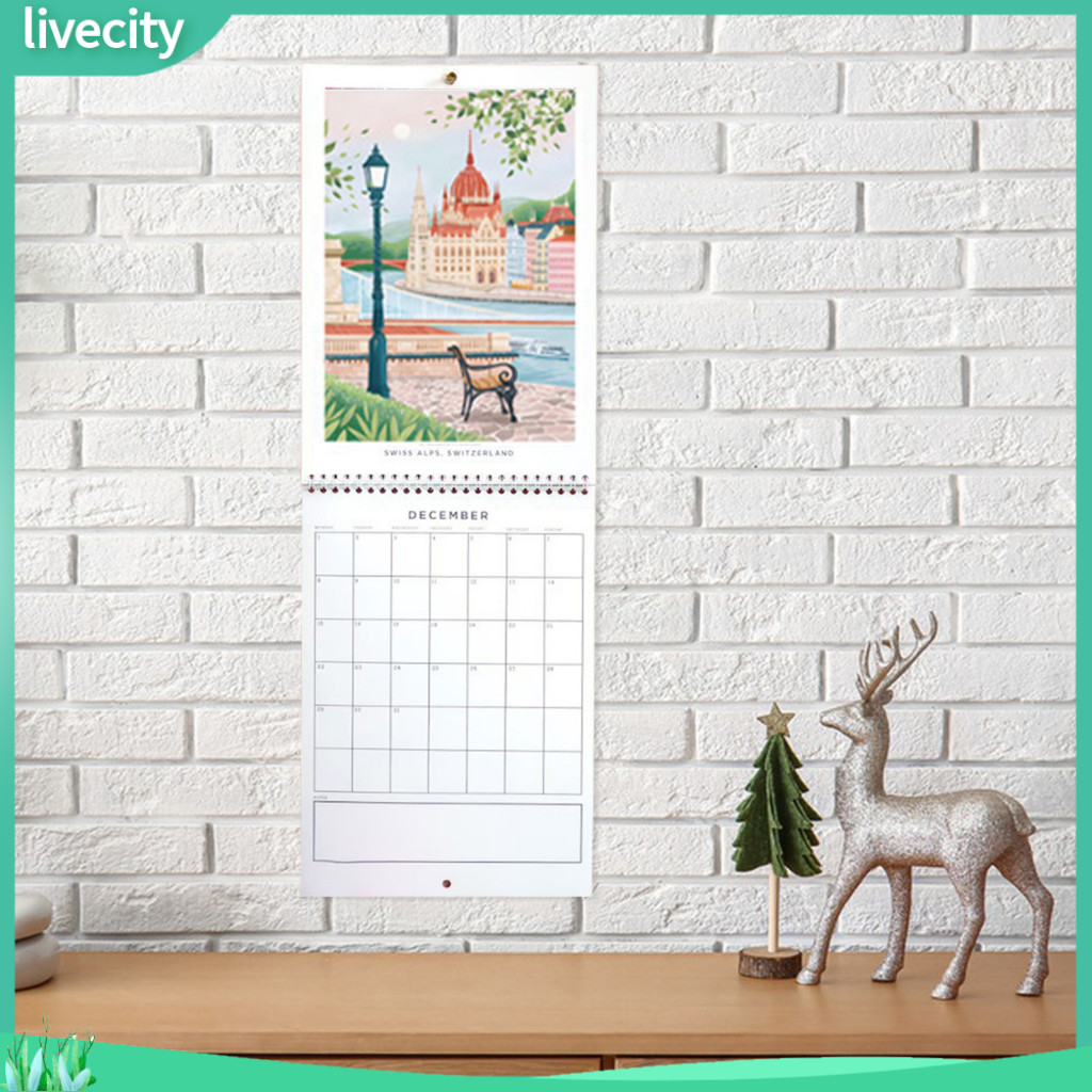 livecity| Monthly Event Planner 2025 2025 Travel Wall Calendar Monthly ...
