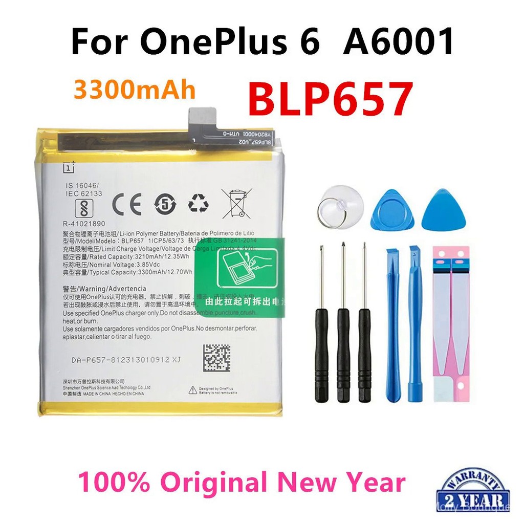 new BLP657 3300mAh Replacement OnePlus 6 A6001 Genuine Latest ...
