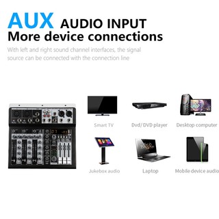 Aibedo KP4 Channel Professional Audio Mixer Bluetooth DSP USB Mini ...