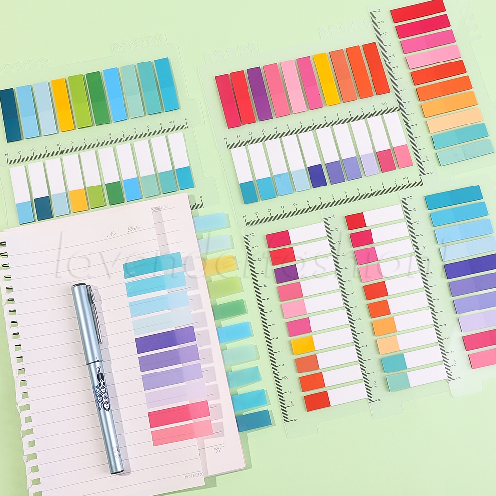 Transparent BookMarkers / Sticky Notes Set with Scale / Notepad School ...