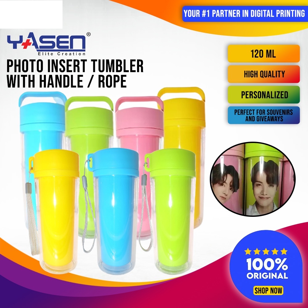 Photo Insert Tumbler for Kids Portable Advertising Cup with Handle ...