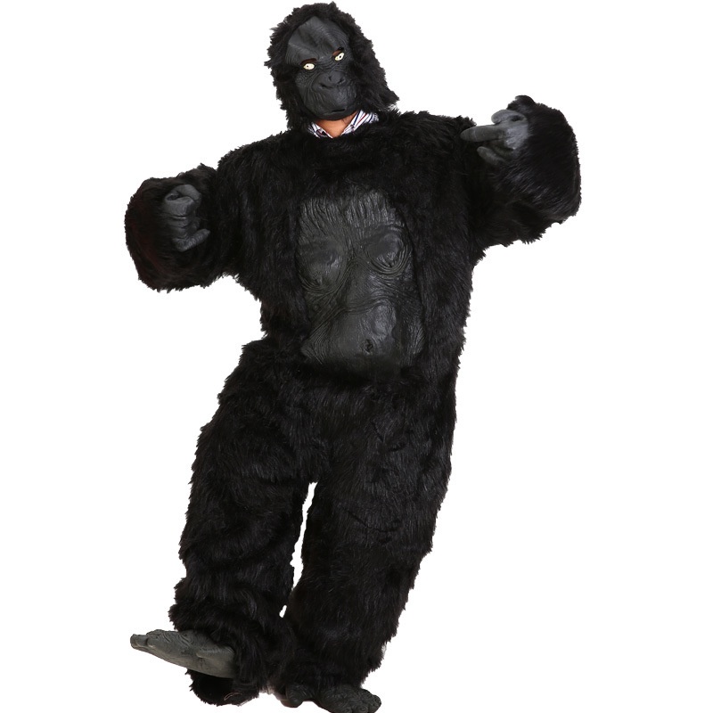 Masquerade Party Performance Costume King Kong Black Gorilla Ape Monkey ...