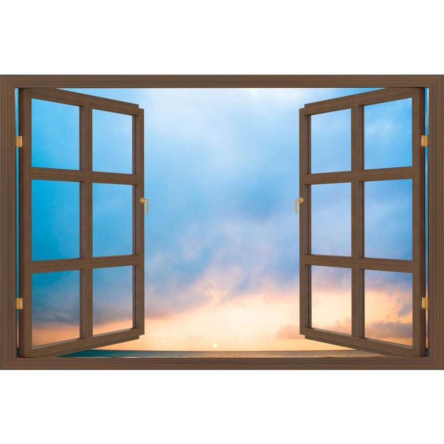 Sea 3D Window View Sticker Wall Art Vinyl Decal Summer Beach Landscape ...