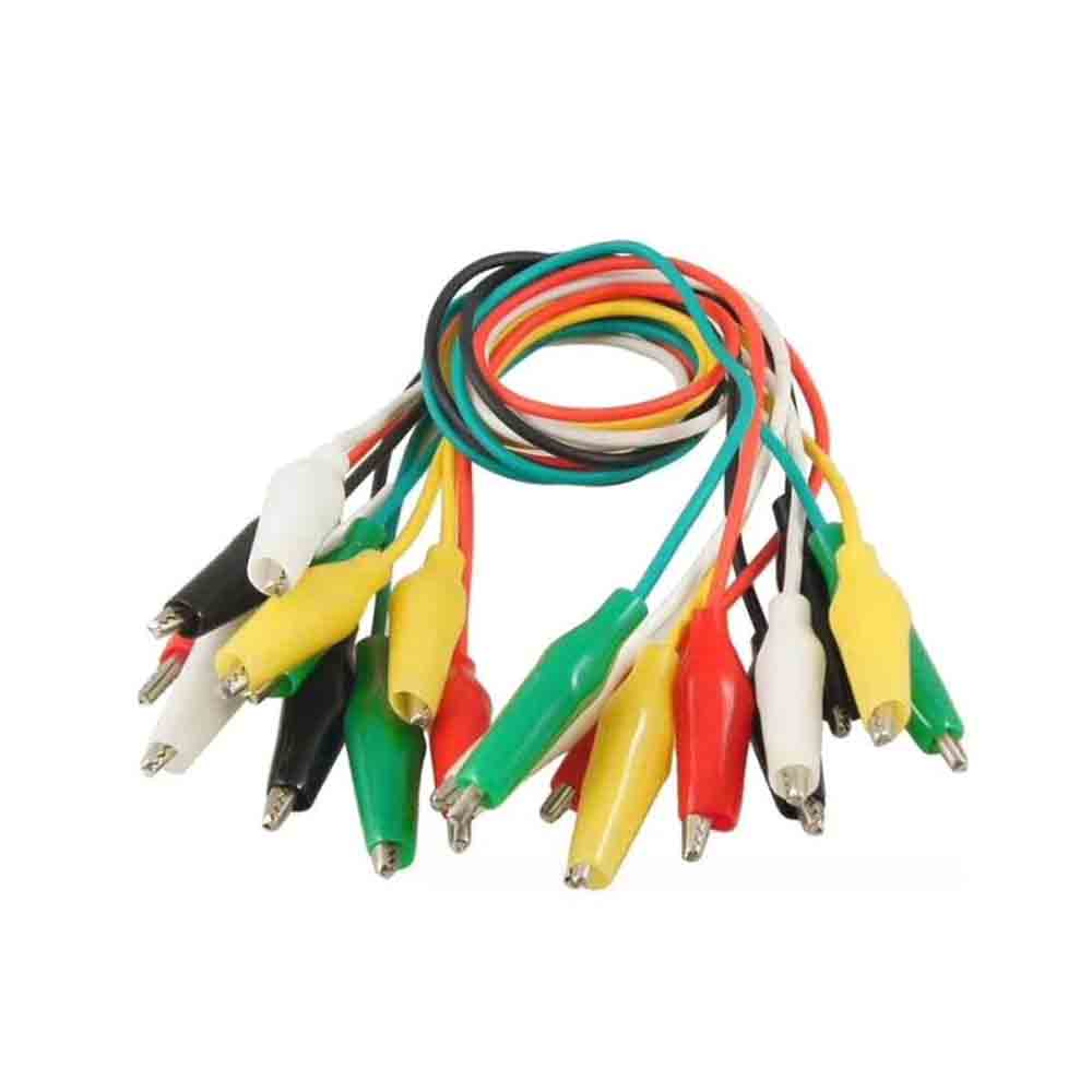 10pcs Alligator Clips Electrical DIY Test Leads Alligator Double-ended ...
