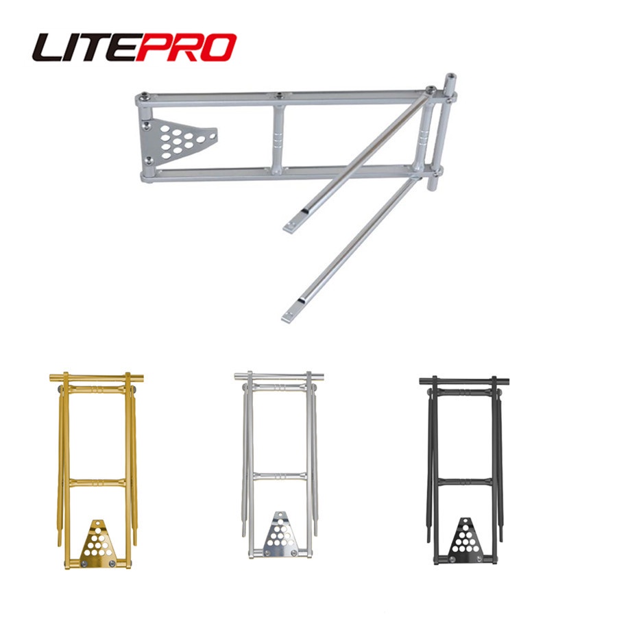 Litepro Folding Bike Rear Saddle Easywheel Luggage Carrier Rear Rack ...