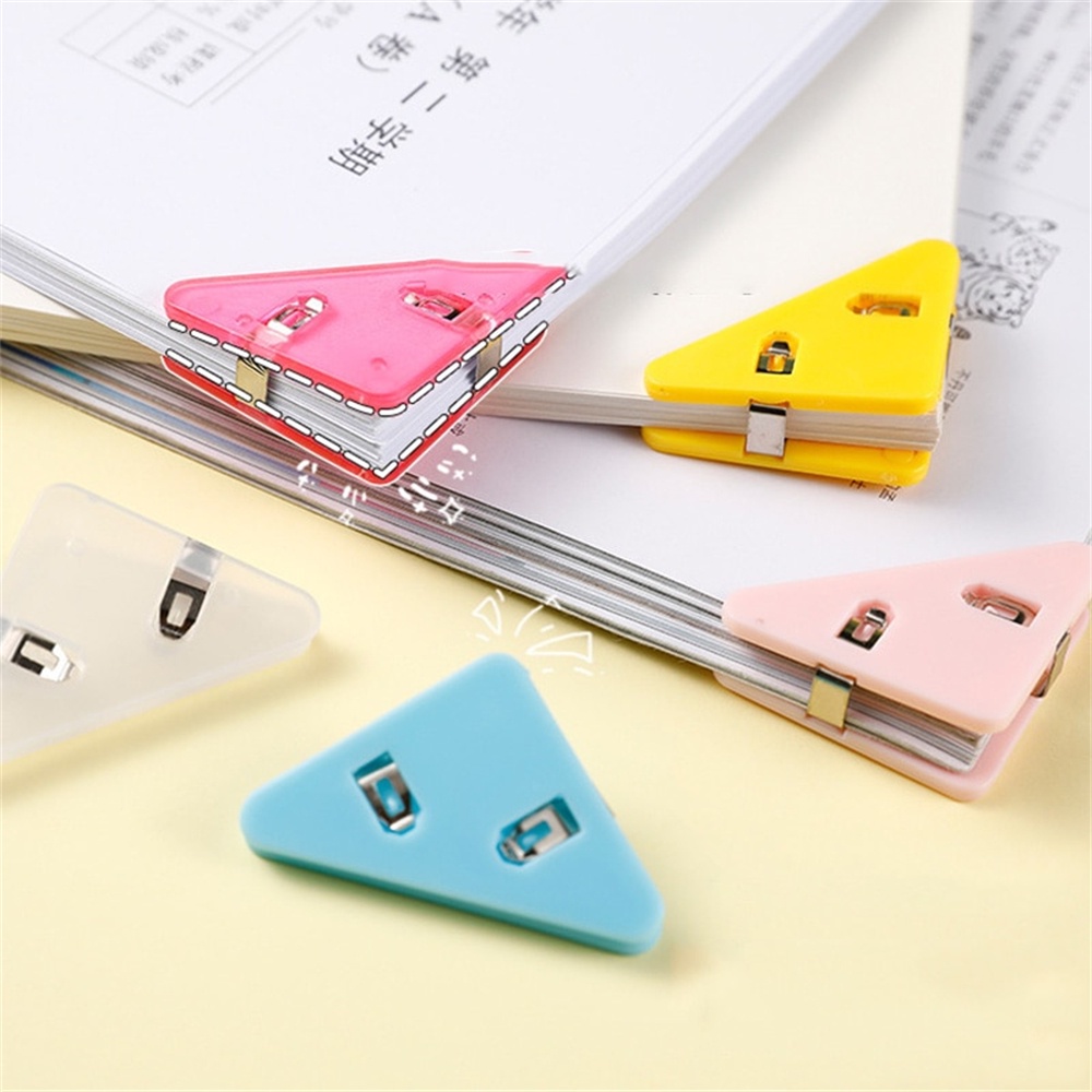 5 PCS/Set Paper Clip Triangle Corner Clips Kawaii Page Holder File ...