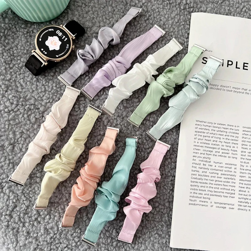 18mm 20mm 22mm Scrunchie Elastic Loop Strap for Huawei Watch GT4 41mm ...