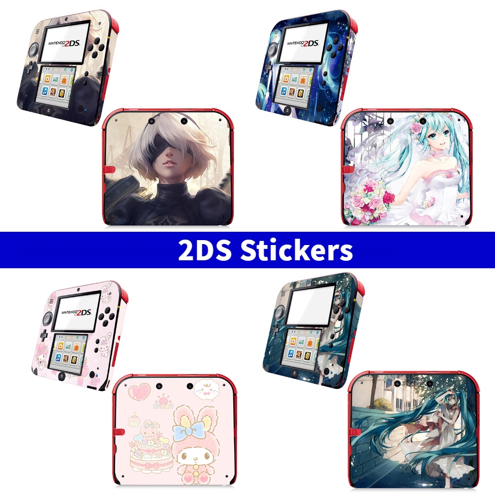 for Nintendo 2DS Stickers Cartoon Screen Protector Cute Hatsune Clow M ...