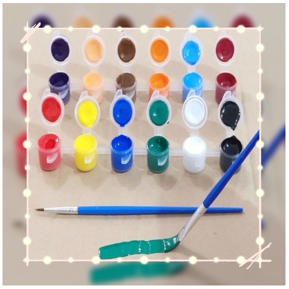 6 Colors Acrylic Paint Set Oil Watercolor Pigments DIY Wall Drawing ...