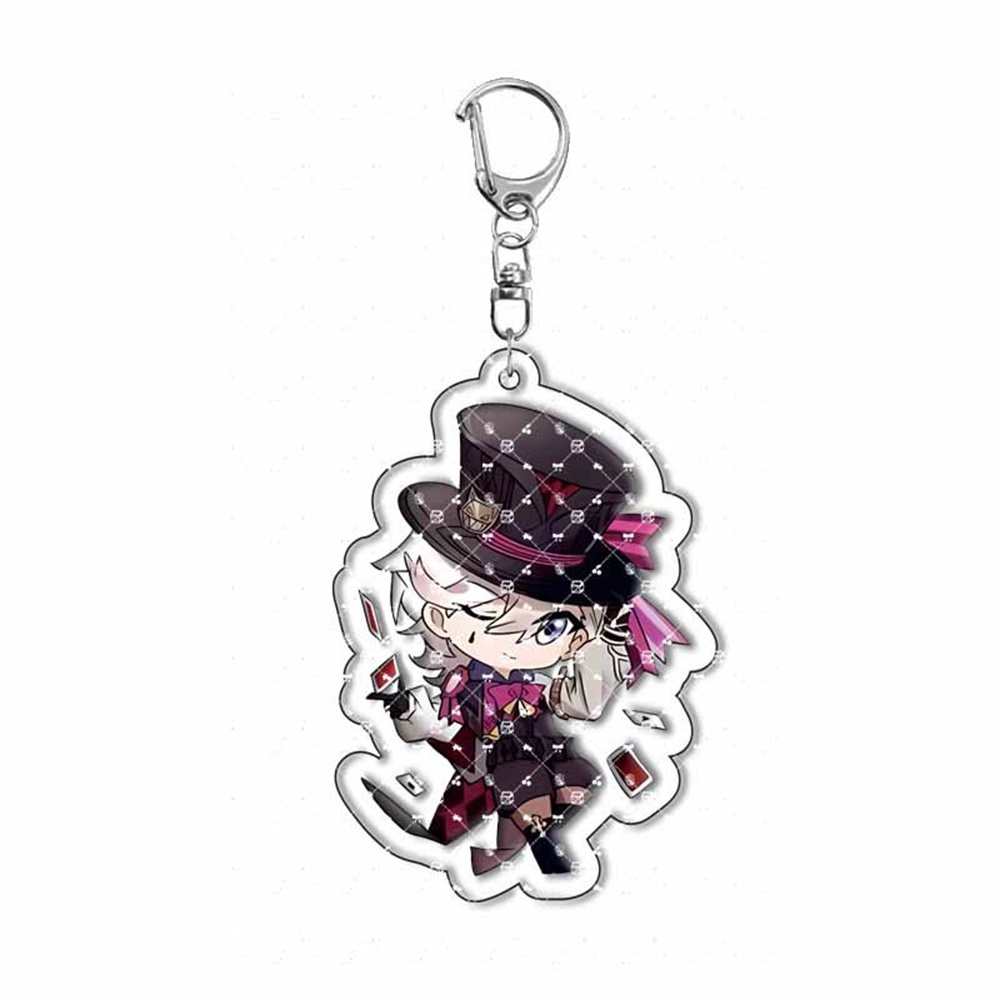 Cute Anime Genshin Impact Keychain Cartoon Game Character Lynette Lyney ...