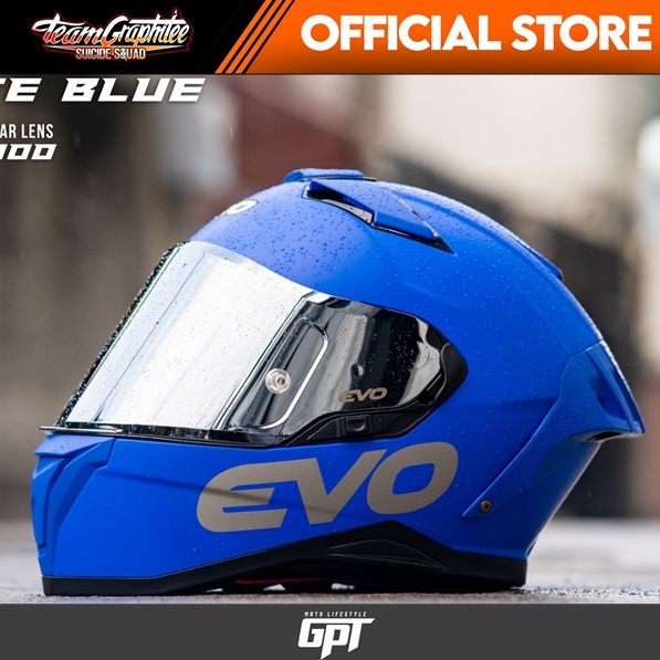 EVO HELMET XT300 286 BLUE (DUAL VISOR) with Free Clear lens | Shopee ...