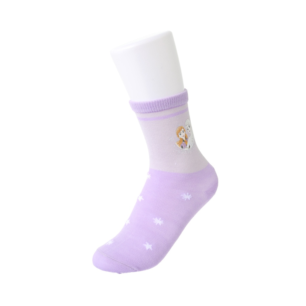 MINISO Disney Frozen Collection 2.0 Kids' Crew Socks 2 Pairs(Purple 7 ...