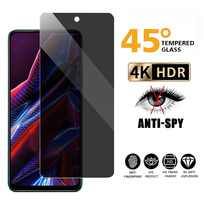Anti-Spy Privacy Tempered Glass Xiaomi Redmi Note 13 12 11 10 9 8 7 Pro ...