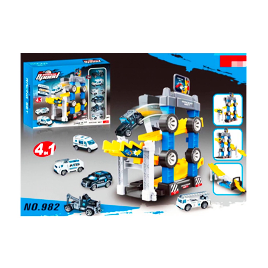 MINISO Track Car Set - Police Car (6 Pcs) | Shopee Philippines