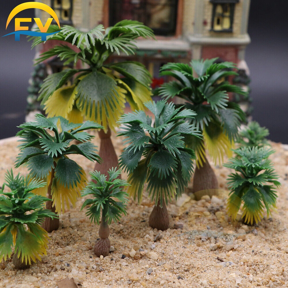 FY Artificial Model Tree Diorama Palm Tree Coconut Tree Miniature Train ...