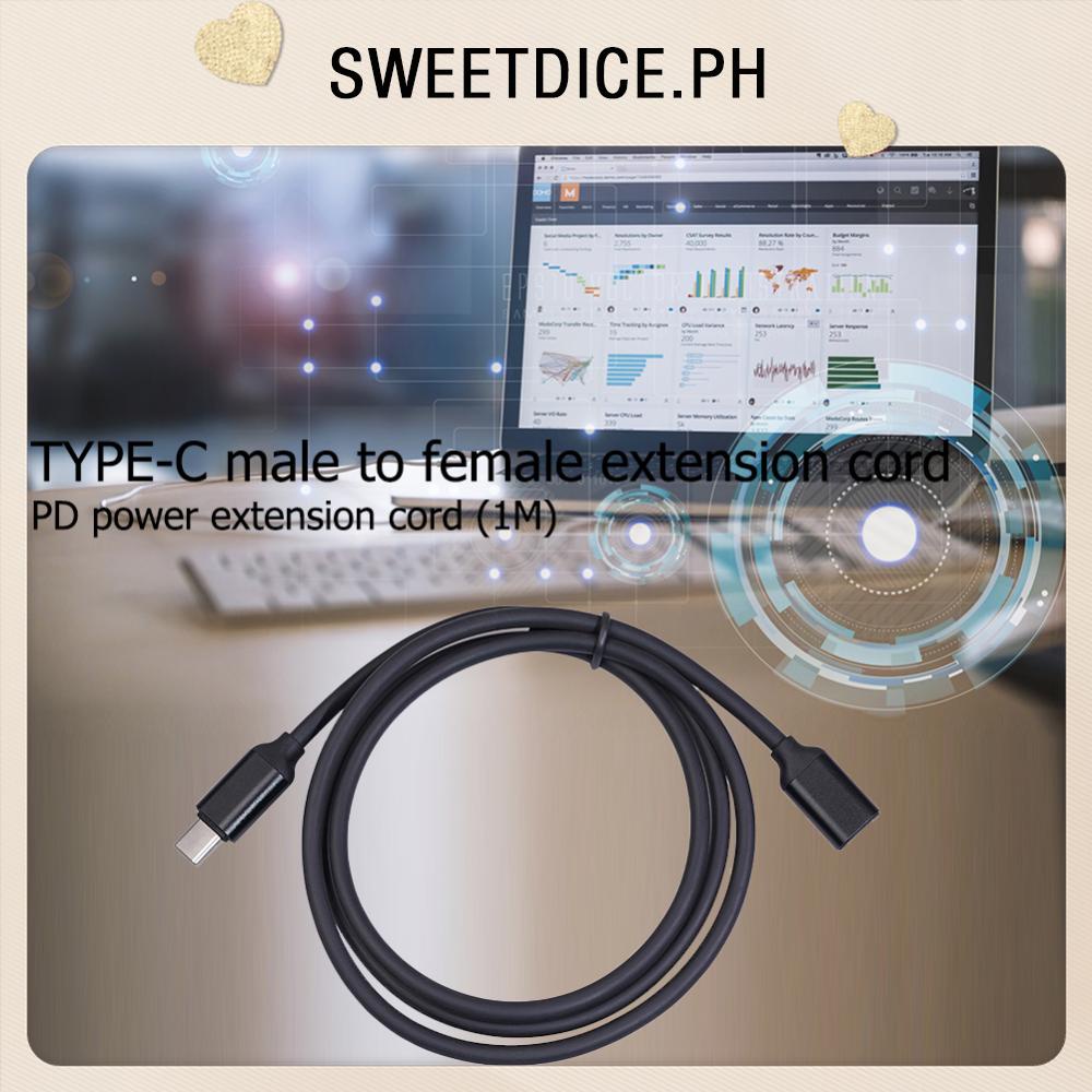 [sweetdice.ph] USB Type C Extension Cable Male to Female 3A PD Fast ...