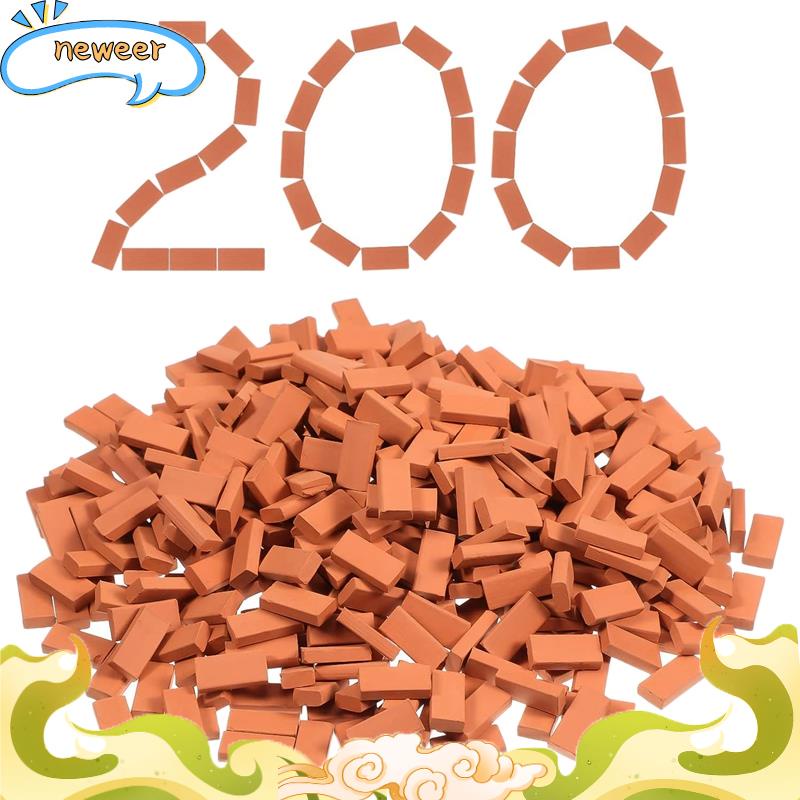 200 Pieces Mini Bricks for Landscaping Miniature Bricks Brick Wall ...