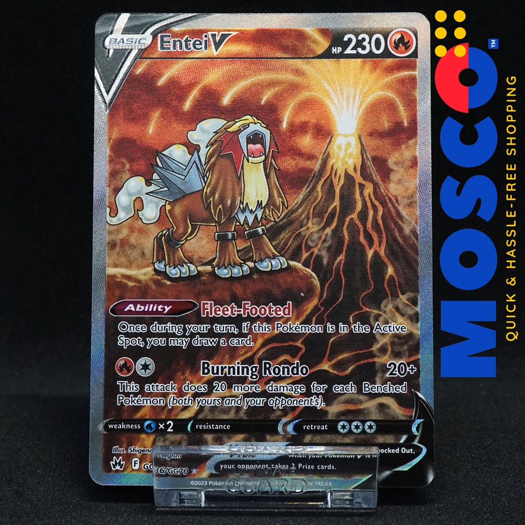Entei V - GG36/GG70 - Ultra Rare Crown Zenith | Pokemon TCG | Shopee ...