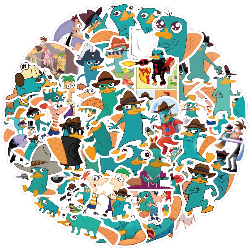 50Pcs/Set Perry the Platypus Series 01 Stickers Fashion DIY Fashion ...