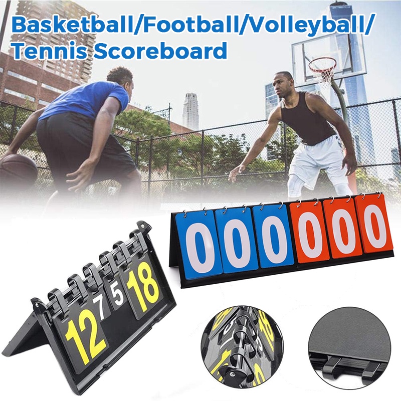 Ball Sports Scoreboard 4-Digit Score Basketball/Volleyball/Football and ...