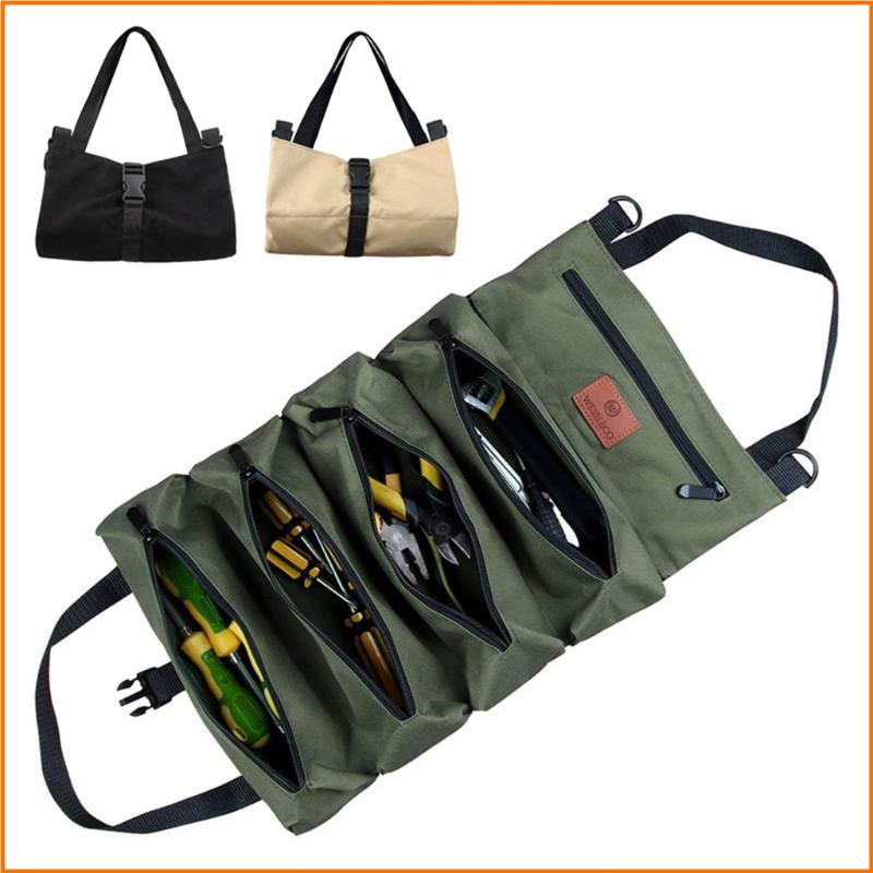 RUNUN Roll Up Tool Bags Multi-Purpose Tool Bag Tool Organiser with 5 ...