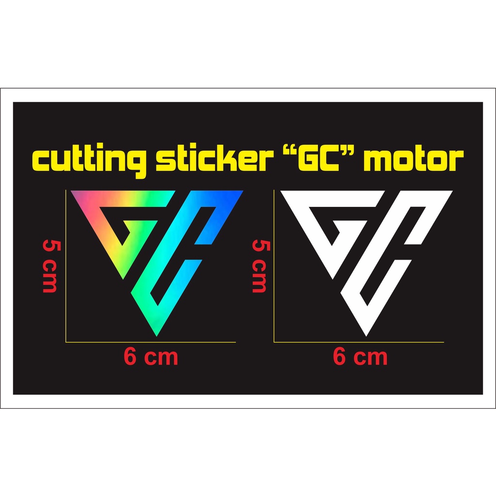 CAHAYA Waterproof GC Cutting Motorcycle Sticker Embossed 3D Hologram ...