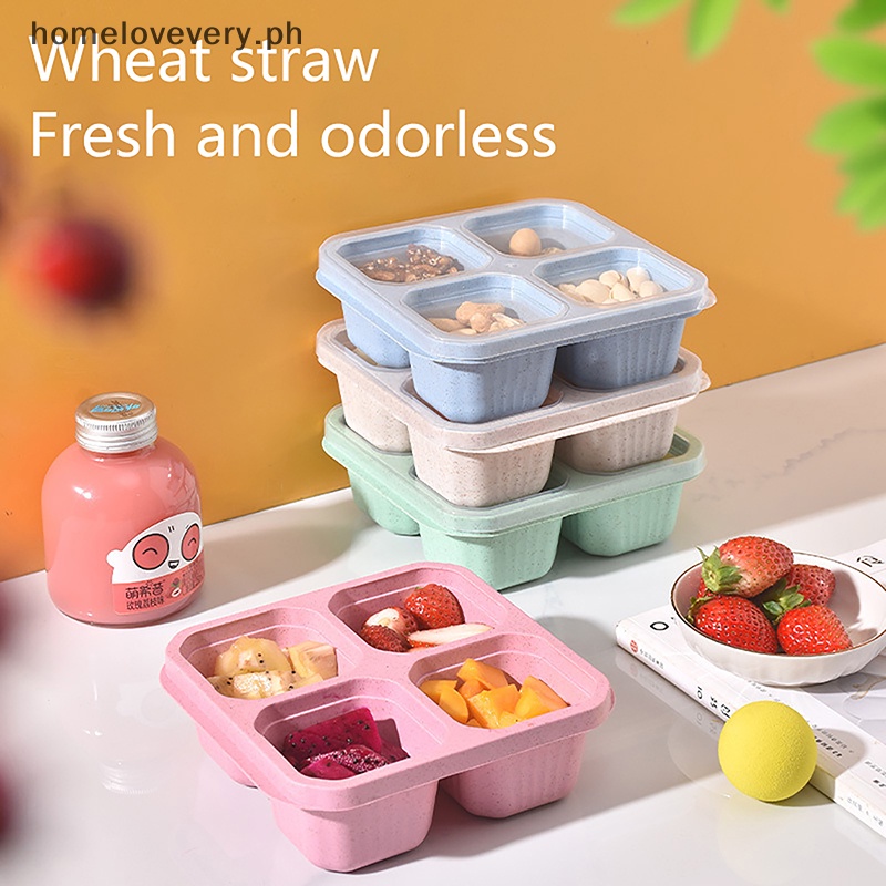 # kitchen # Snack Box With Four Transparent Covers, Snack Plate With ...