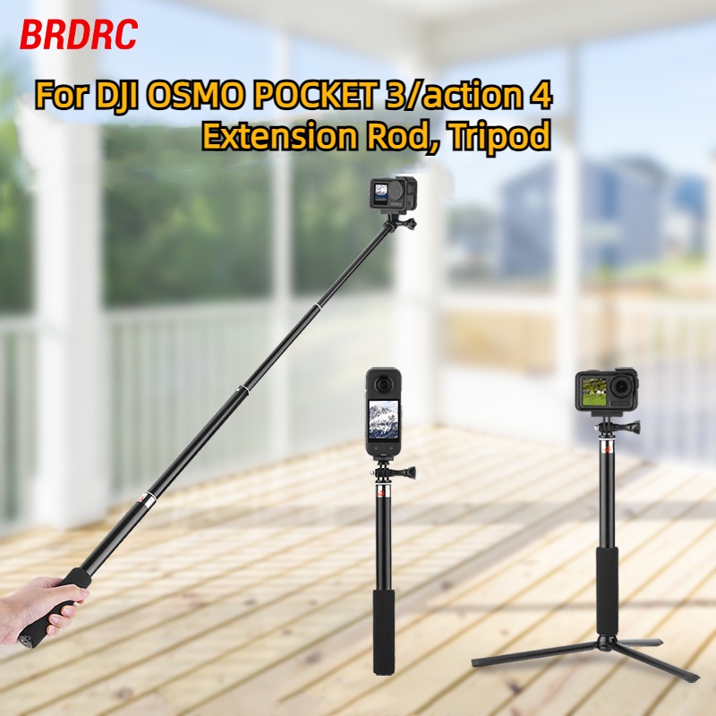 For DJI OSMO POCKET 3/action 4 extension pole pan tilt camera extension ...