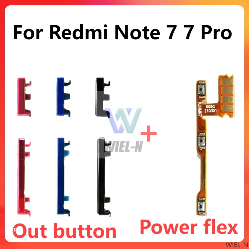 For Xiaomi Redmi note 7 7 Pro power switch mute switch control key ...