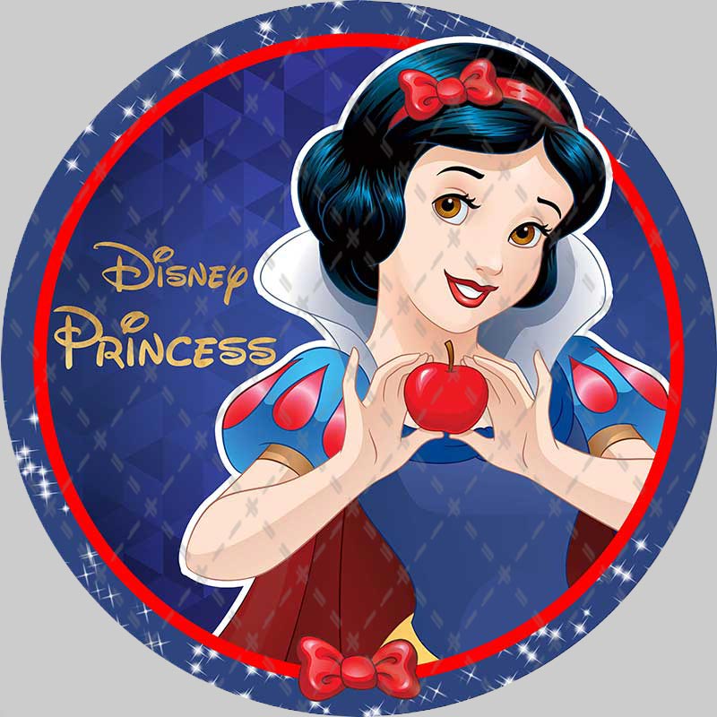 Snow White Round Birthday Backdrop For Photography Baby Shower Kids ...