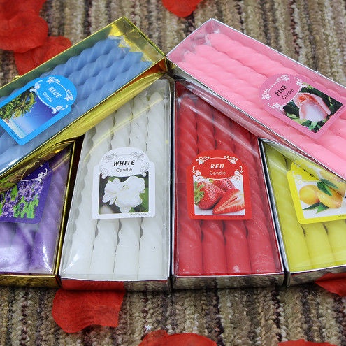 20cm European Style Spiral Thread Pink Candles Birthday Wedding Wedding ...