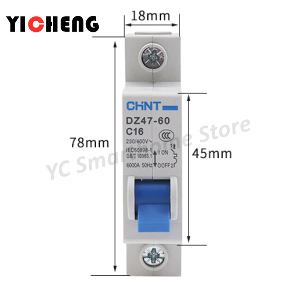 1pcs Chint DZ47-60 single-phase household 1PC1-60A miniature circuit ...