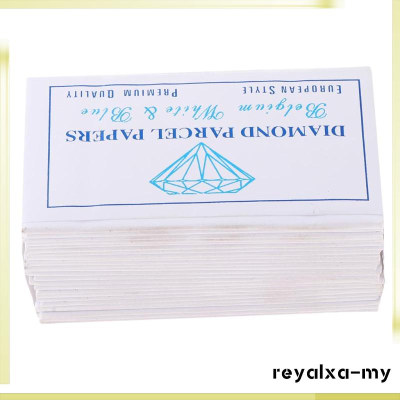 [ReyalxaMY] 25Pcs Blue White Diamond Gemstones Parcel Travel Papers ...