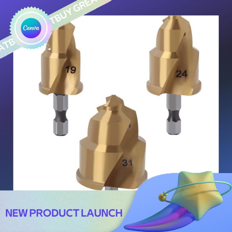 3pcs 20/25/32mm Step Drill Bit with Limit Swivel Groove PPR Lifting ...