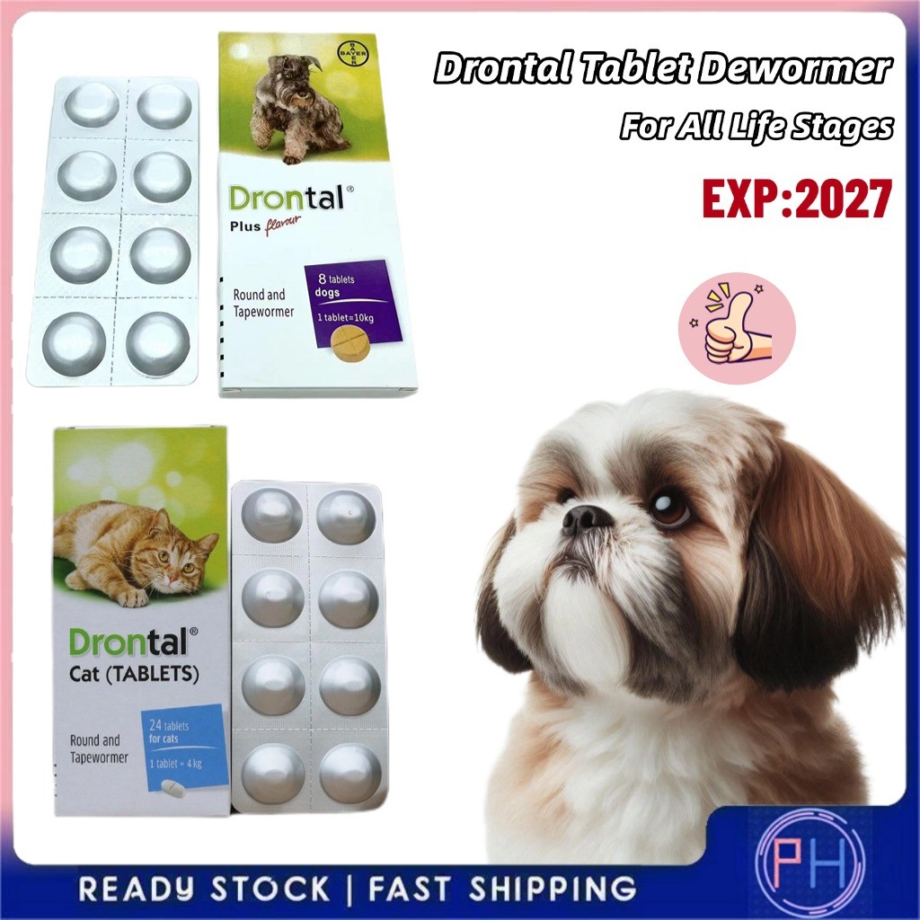 Buy 3 Get 1 Free Drontal Plus Deworming Tablets for Dogs and Cats ...