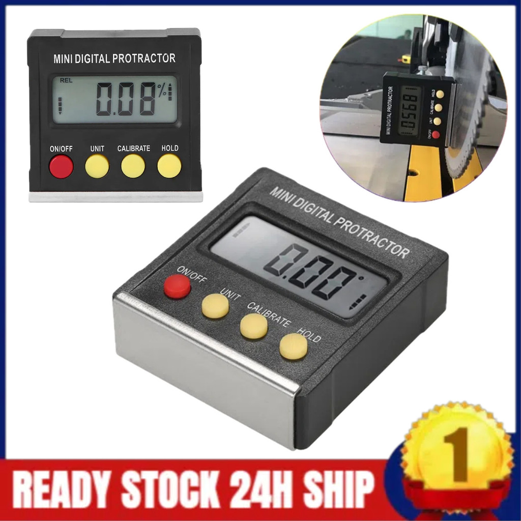 Horizontal Angle Meter Digital Protractor Inclinometer Electronic Level Box Magnetic Base ...