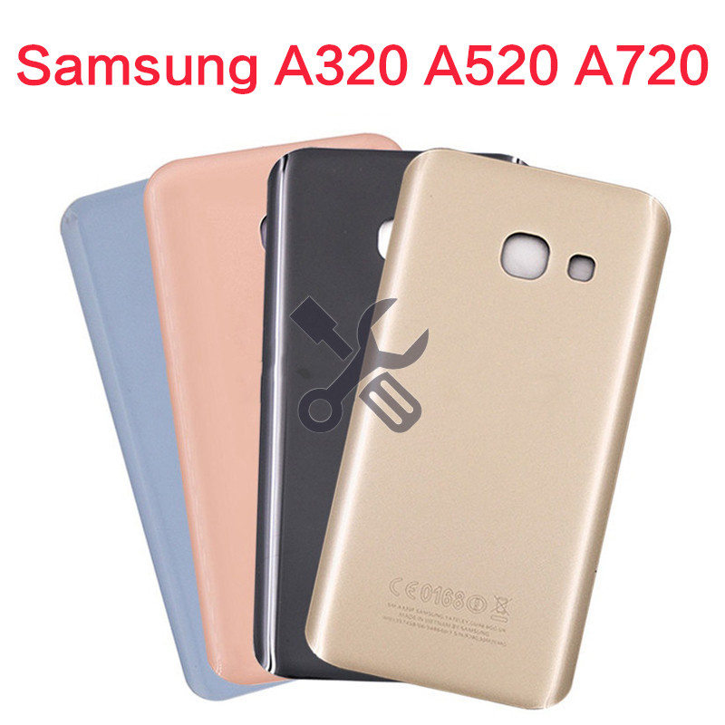 Samsung Galaxy A3/A5/A7 2017 A320 A520 A720 Back Battery Cover Rear Door Glass Panel Housing ...