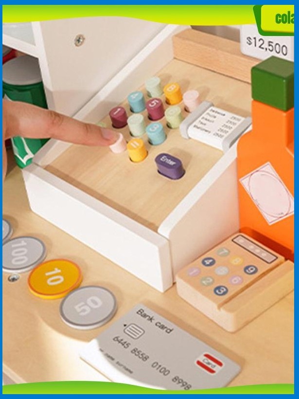 [Colaxi1ddMY] Cash Register Toy Role Play Toy Funny for Supermarket ...