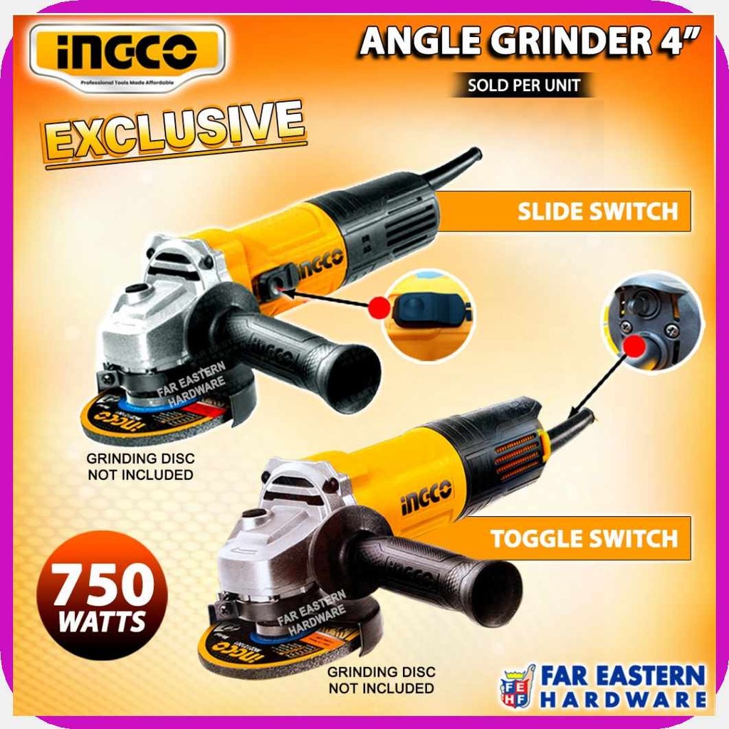 INGCO}c^Angle;b}Grinder^jw/4$hu/Slide$lR/|$hN/Toggle$pI/Switch$gg/750W ...
